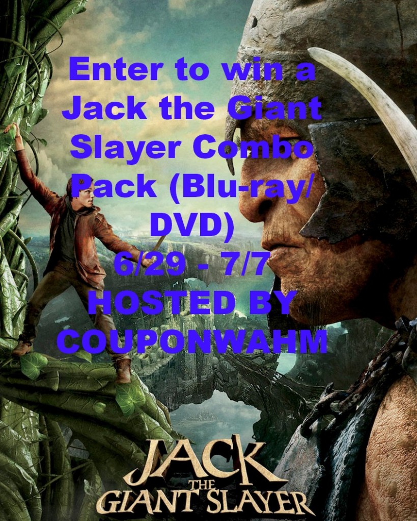 Enter to win a DVD Combo pack of the movie #JacktheGiantSlayer (ends 7/7)